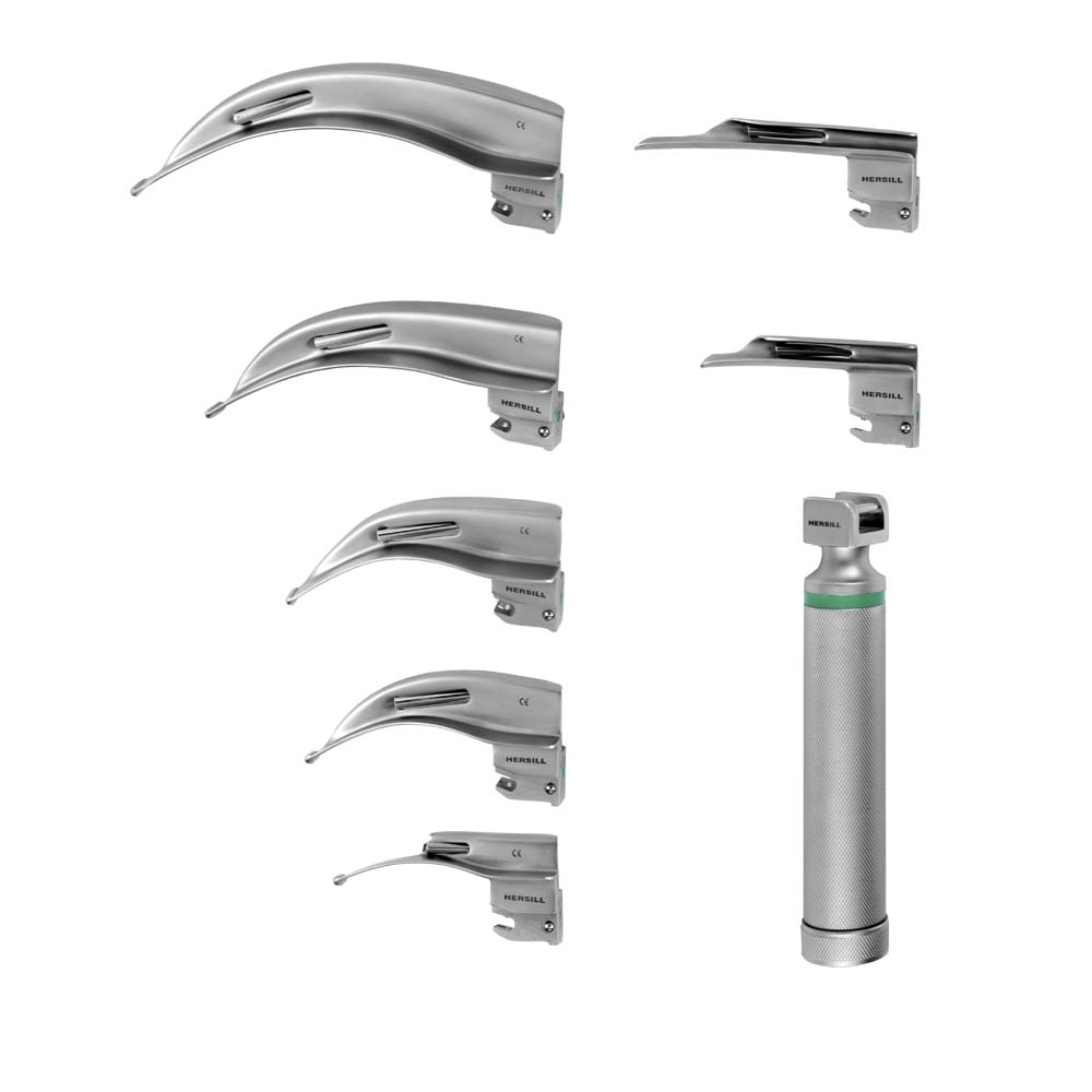 Laringoscopio con palas de fibra óptica extraíble - Hersill